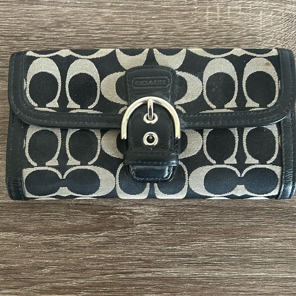 Coach | Bags | Coach Clutch Black With Coach Logo | Poshmark